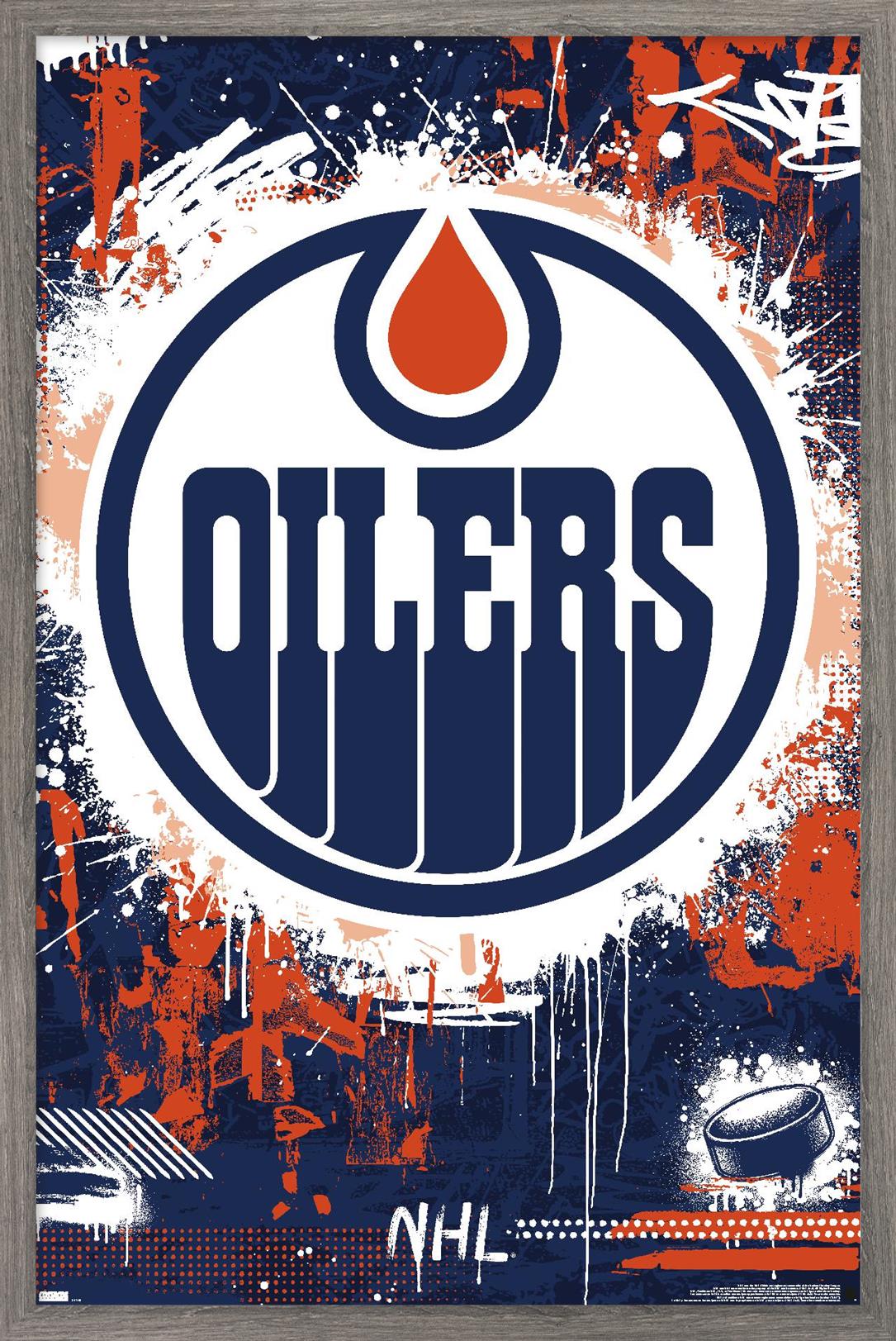 NHL Edmonton Oilers - Maximalist Logo 23 Wall Poster, 22.375" x 34 ...