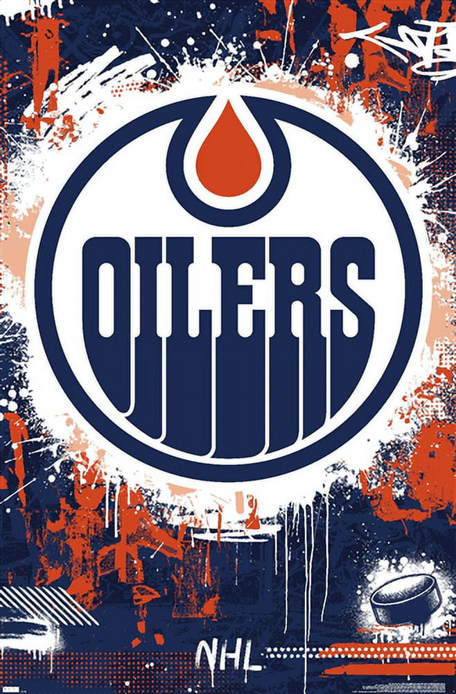 NHL Edmonton Oilers - Maximalist Logo 23 Wall Poster, 22.375" x 34 ...