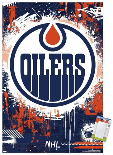 NHL Edmonton Oilers - Maximalist Logo 23 Wall Poster, 22.375" x 34 ...