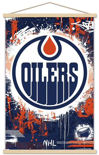 NHL Edmonton Oilers - Maximalist Logo 23 Wall Poster with Magnetic ...