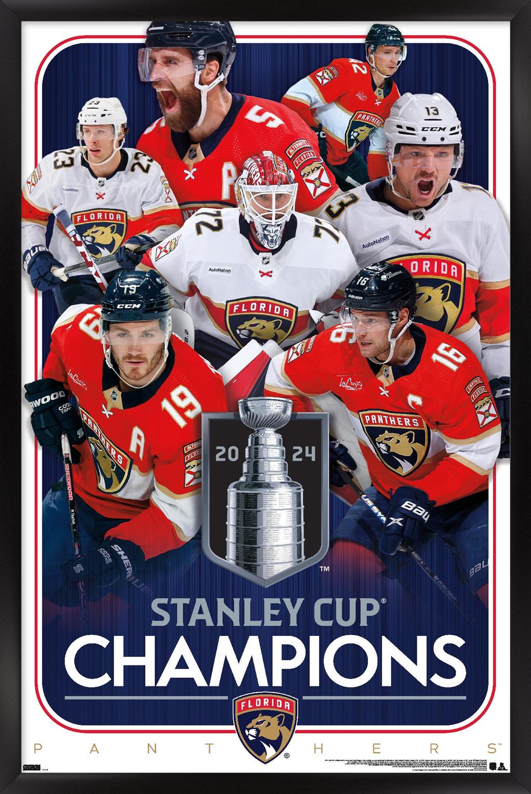 NHL Florida Panthers - 2024 Stanley Cup Champions Wall Poster, 14.725 ...