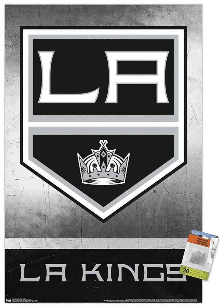 NHL Los Angeles Kings Logo 15 Wall Poster with Push Pins, 22.375" x 34 ...