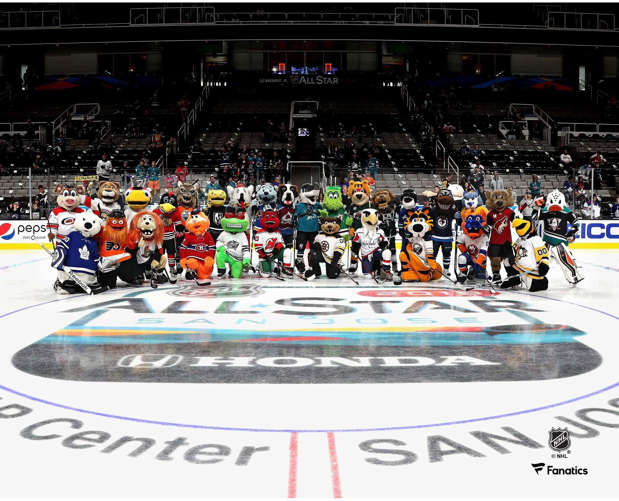 NHL Mascots Unsigned Group On-Ice Photograph - Walmart.com