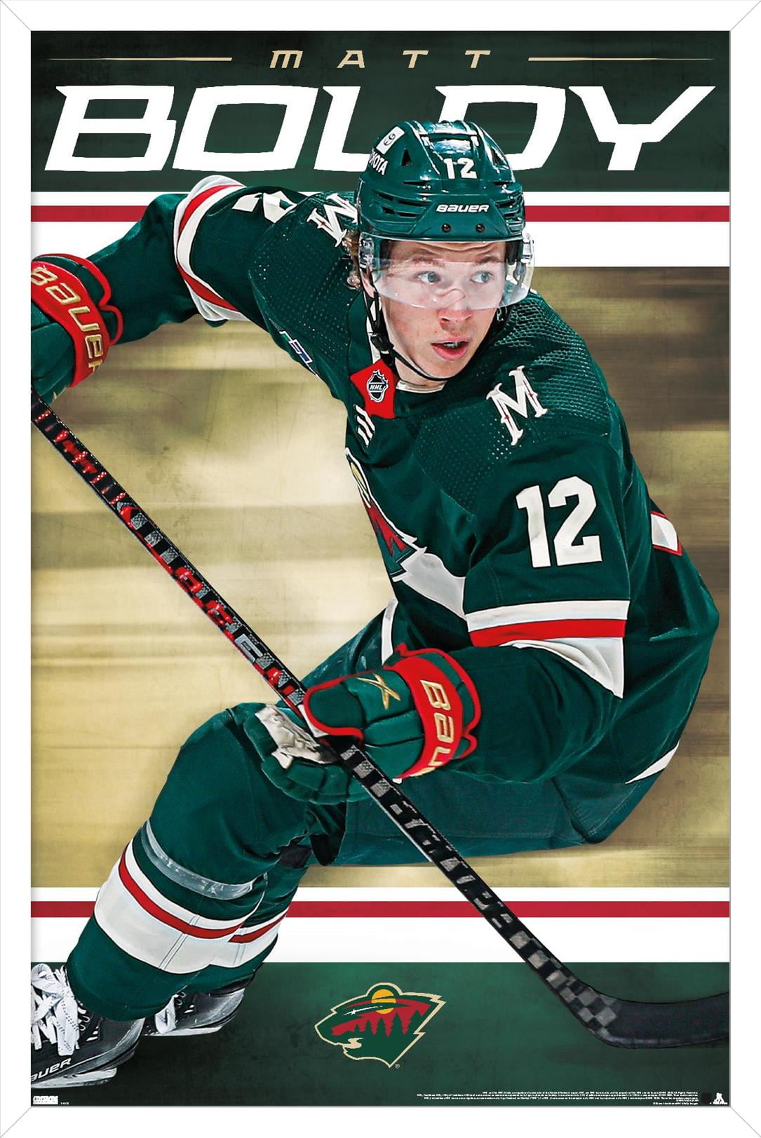 NHL Minnesota Wild - Matt Boldy 23 Wall Poster, 22.375" x 34" Framed ...