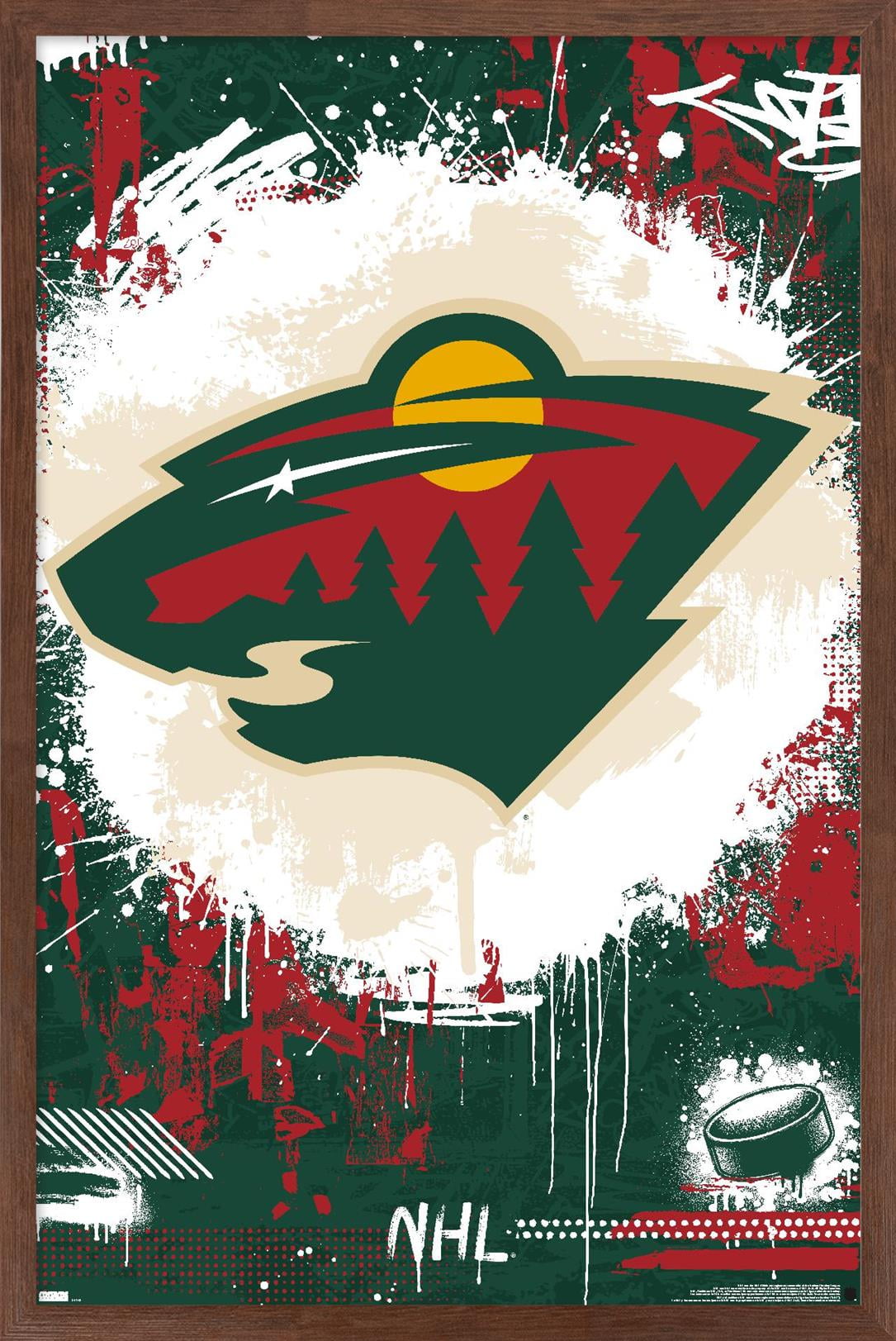 NHL Minnesota Wild - Maximalist Logo 23 Wall Poster, 14.725" x 22.375 ...