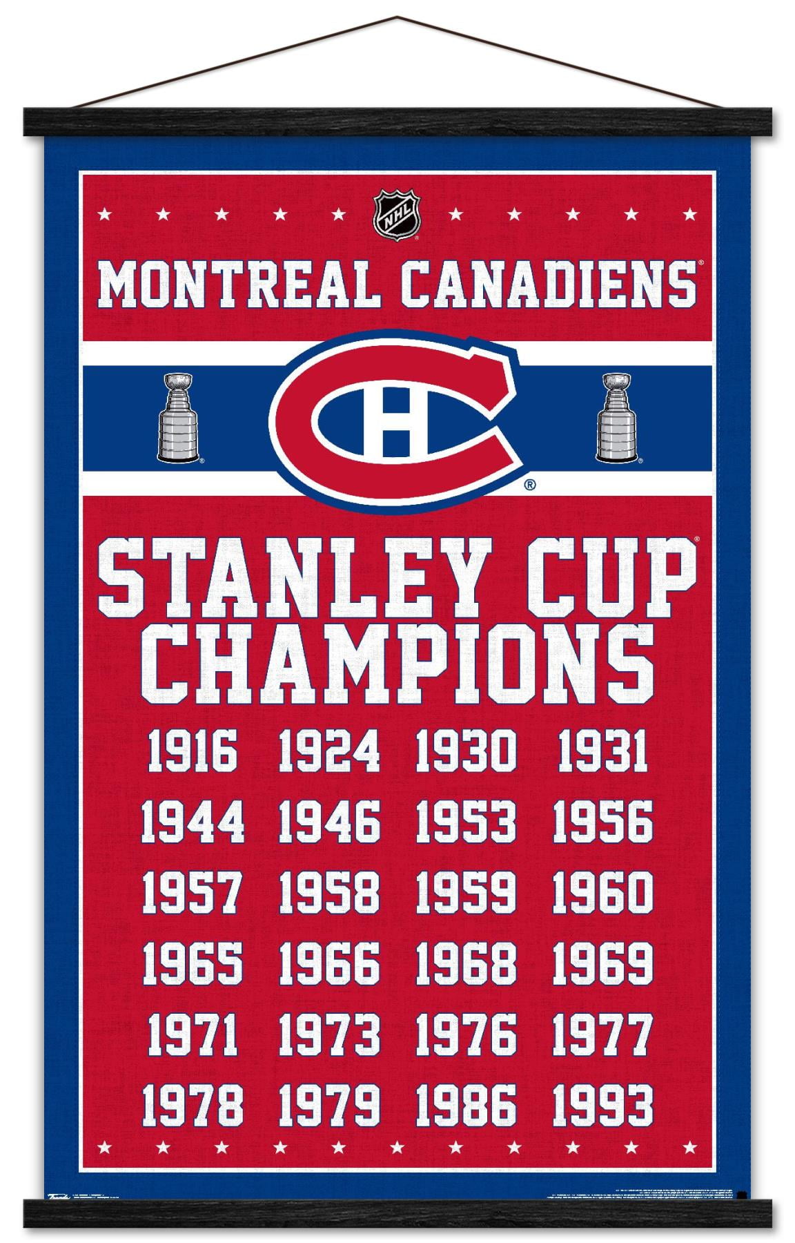 NHL Montreal Canadiens Champions 13 Wall Poster with Magnetic Frame, 22 ...