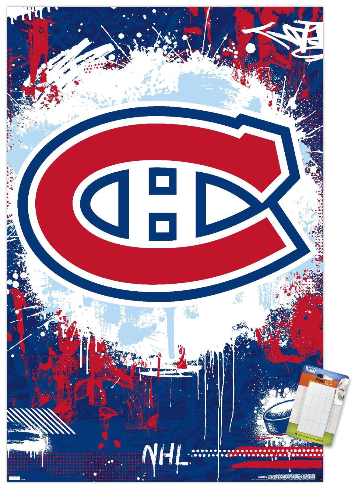 NHL Montreal Canadiens - Maximalist Logo 23 Wall Poster, 14.725" x 22. ...