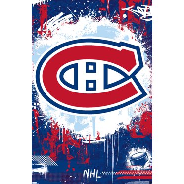 NHL Montreal Canadiens - Retro Logo 13 Wall Poster with Push Pins, 22. ...
