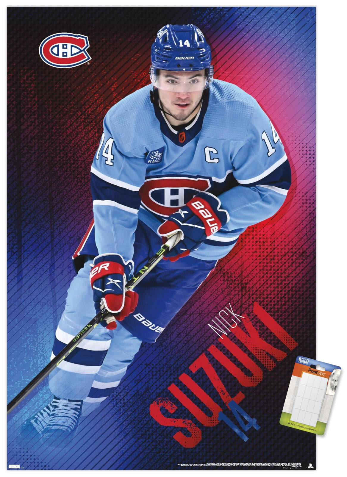 NHL Montreal Canadiens - Nick Suzuki 23 Wall Poster, 14.725" x 22.375 ...