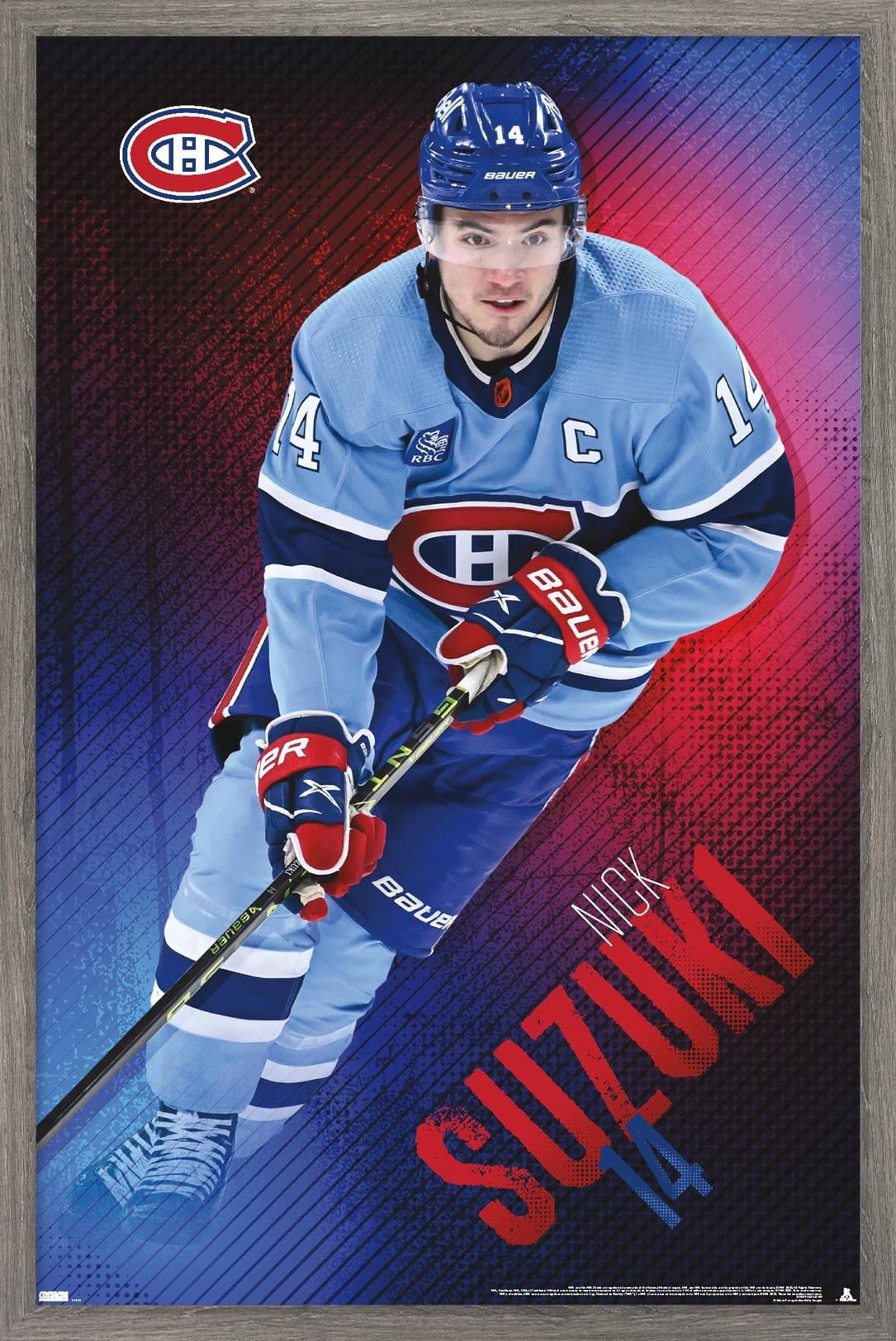 NHL Montreal Canadiens - Nick Suzuki 23 Wall Poster, 22.375" x 34 ...