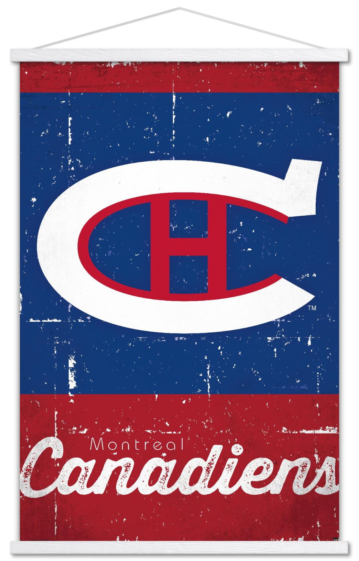 NHL Montreal Canadiens - Retro Logo 13 Wall Poster with Magnetic Frame ...