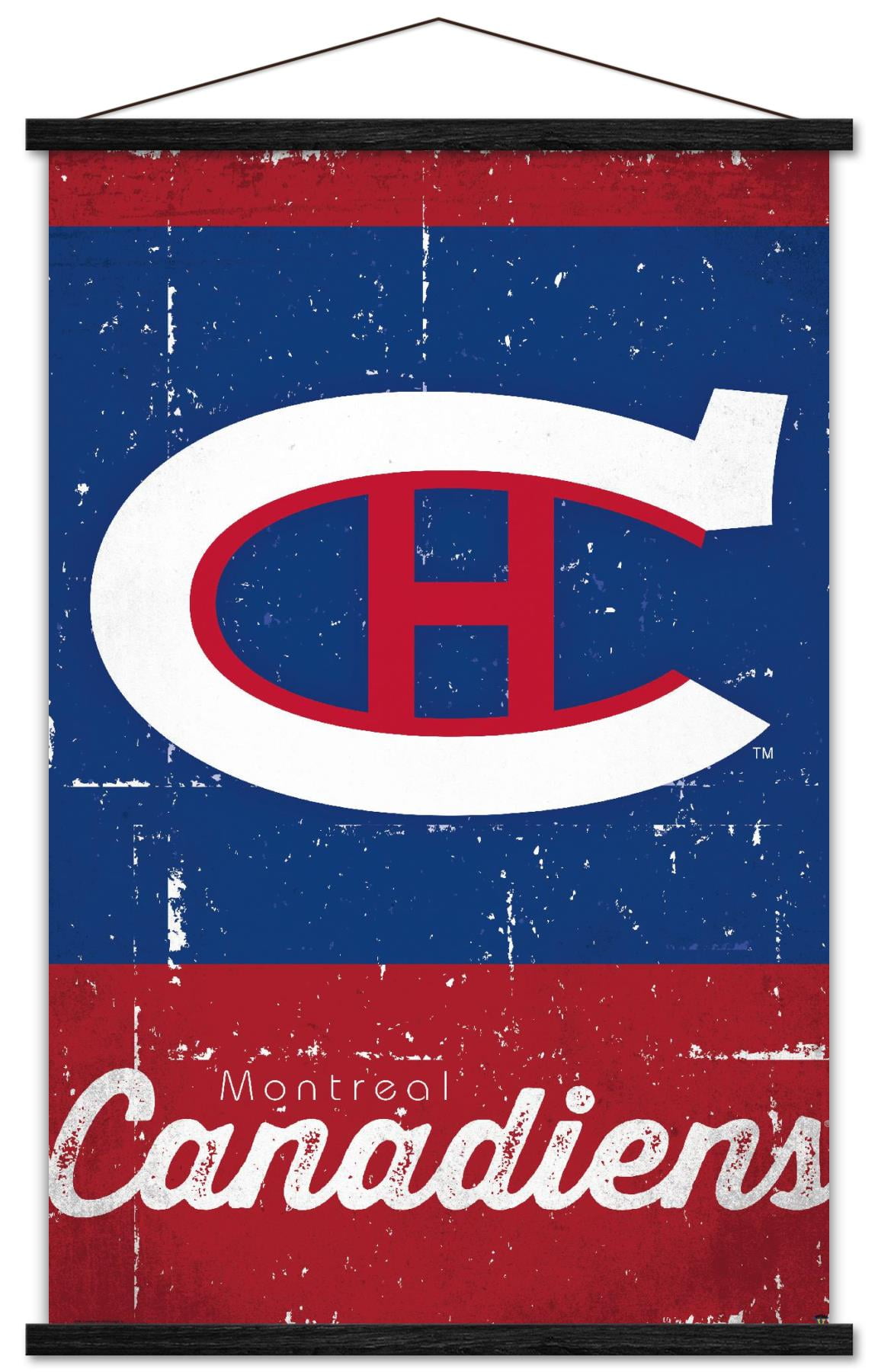 NHL Montreal Canadiens - Retro Logo 13 Wall Poster with Magnetic Frame ...