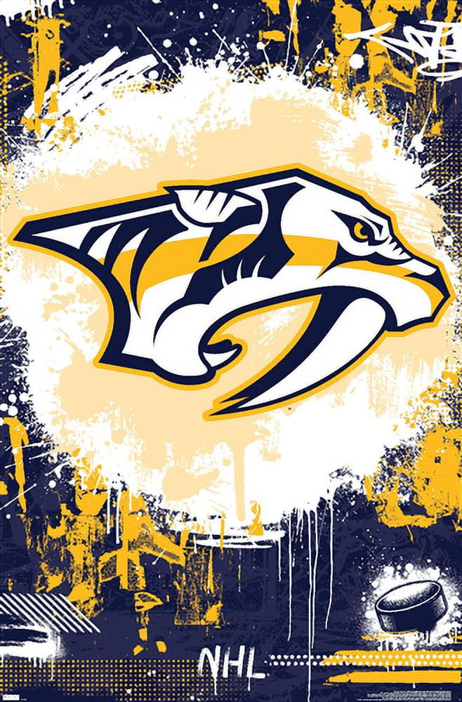 NHL Nashville Predators - Maximalist Logo 23 Wall Poster, 14.725" x 22. ...