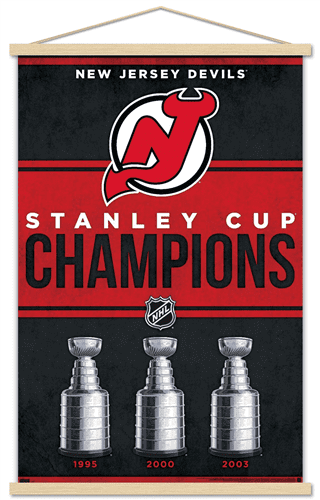 NHL New Jersey Devils - Champions 23 Wall Poster with Magnetic Frame ...