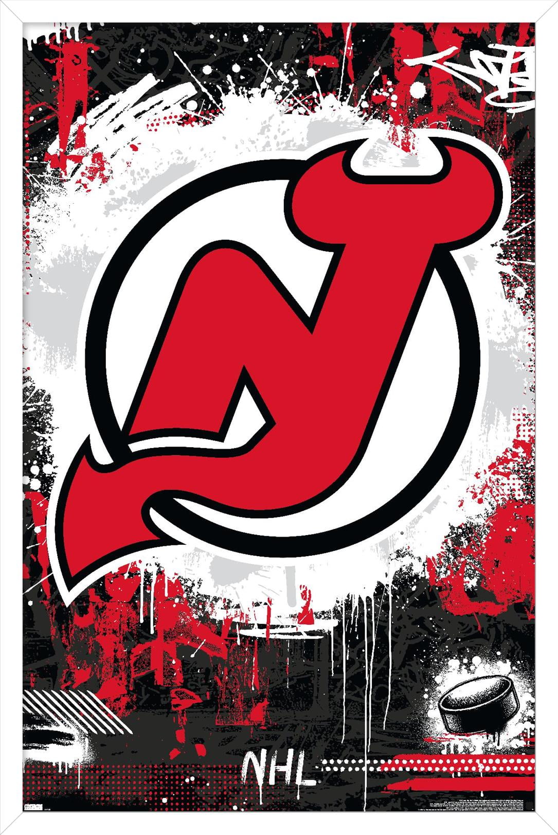 NHL New Jersey Devils - Maximalist Logo 23 Wall Poster, 14.725" x 22. ...