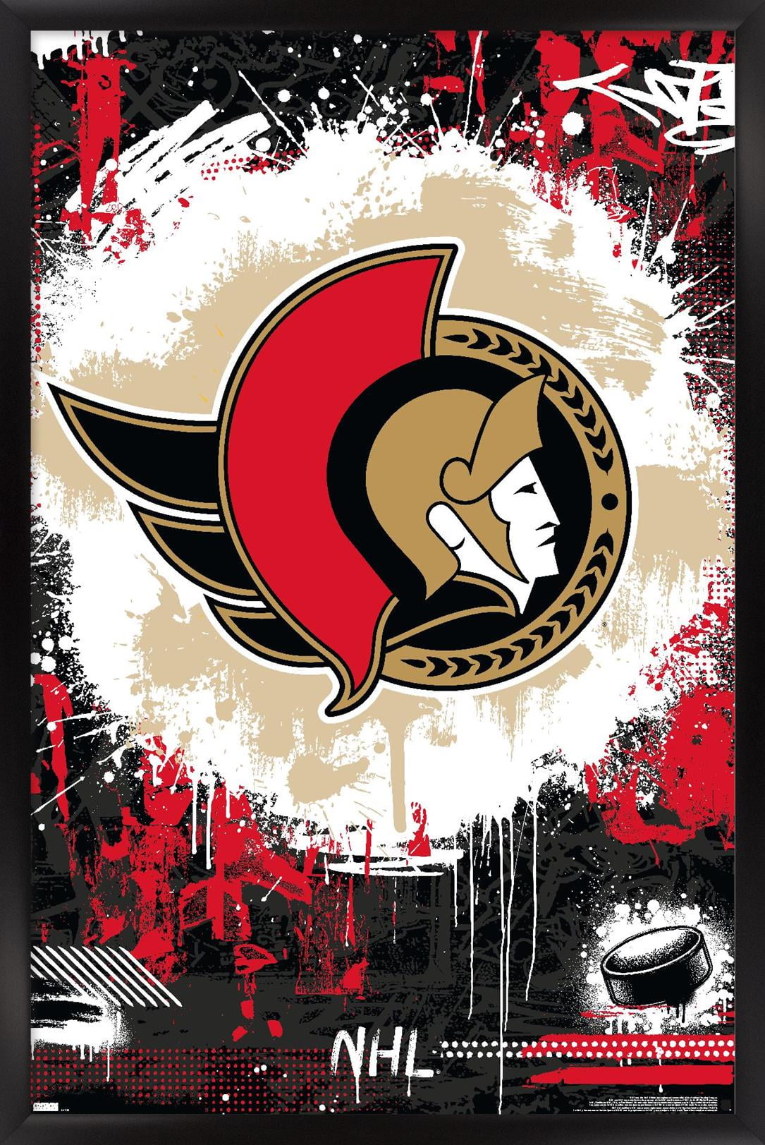 NHL Ottawa Senators - Maximalist Logo 23 Wall Poster, 14.725" x 22.375 ...