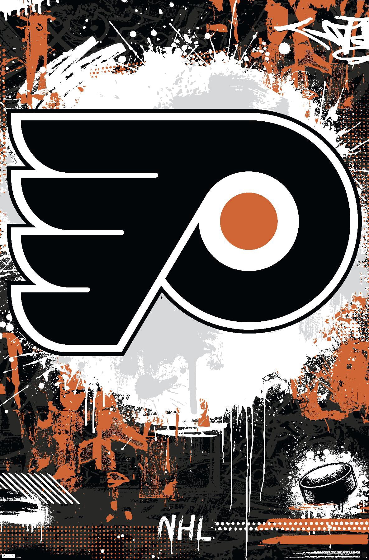 NHL Philadelphia Flyers - Maximalist Logo 23 Wall Poster, 22.375" x 34 ...