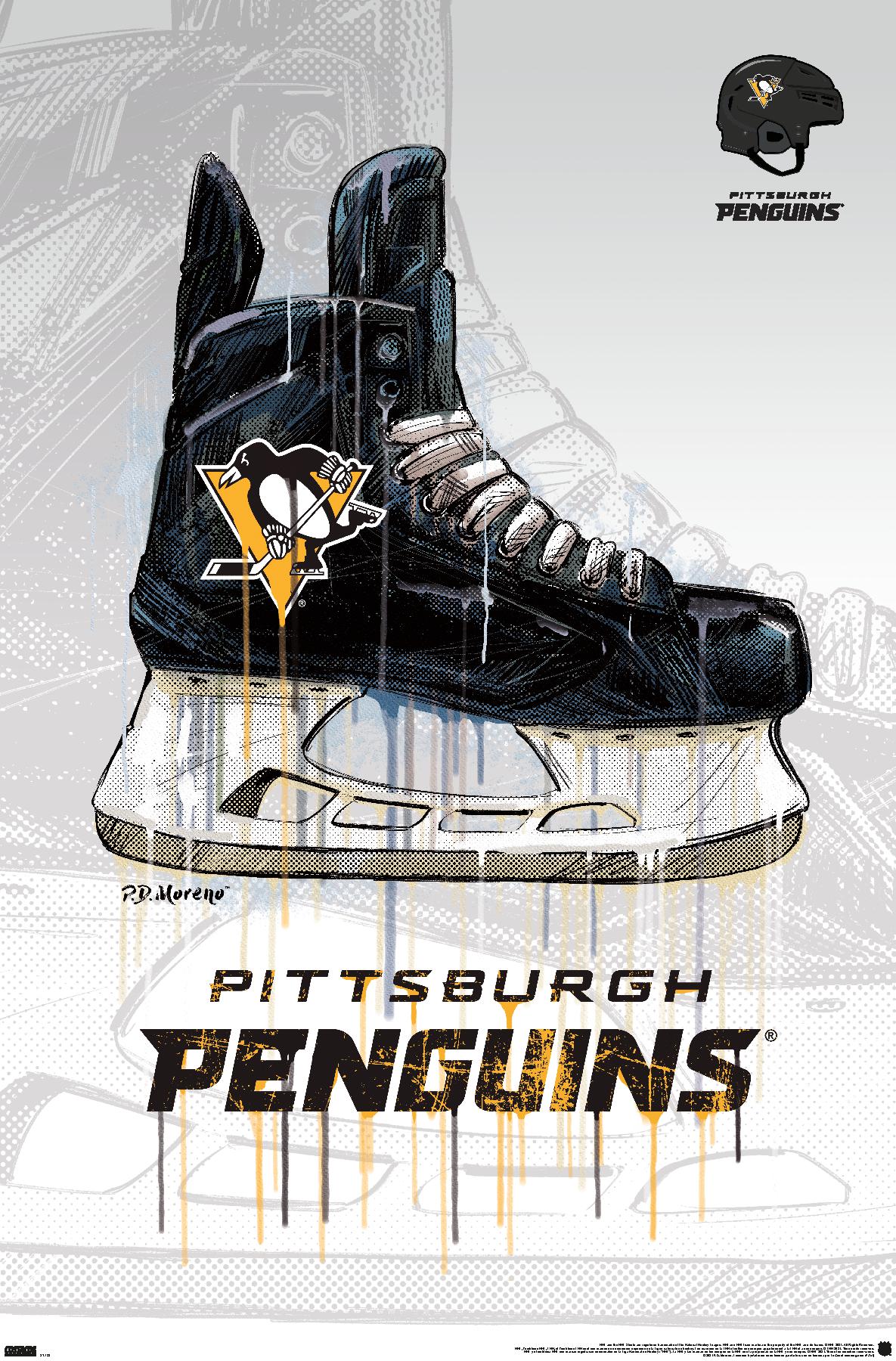 NHL Pittsburgh Penguins - Drip Skate 21 Wall Poster, 22.375" x 34 ...