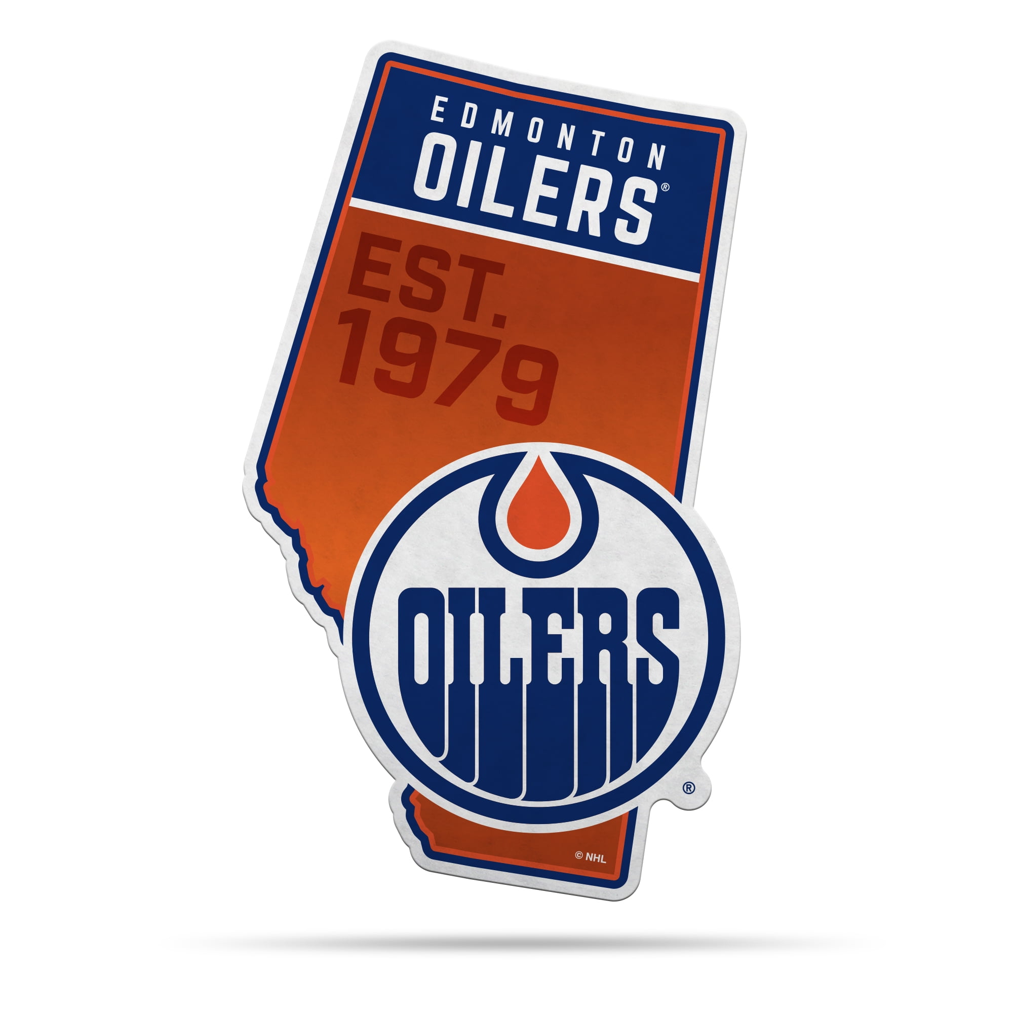Edmonton Oilers 18" State Shape Pennant - Walmart.com