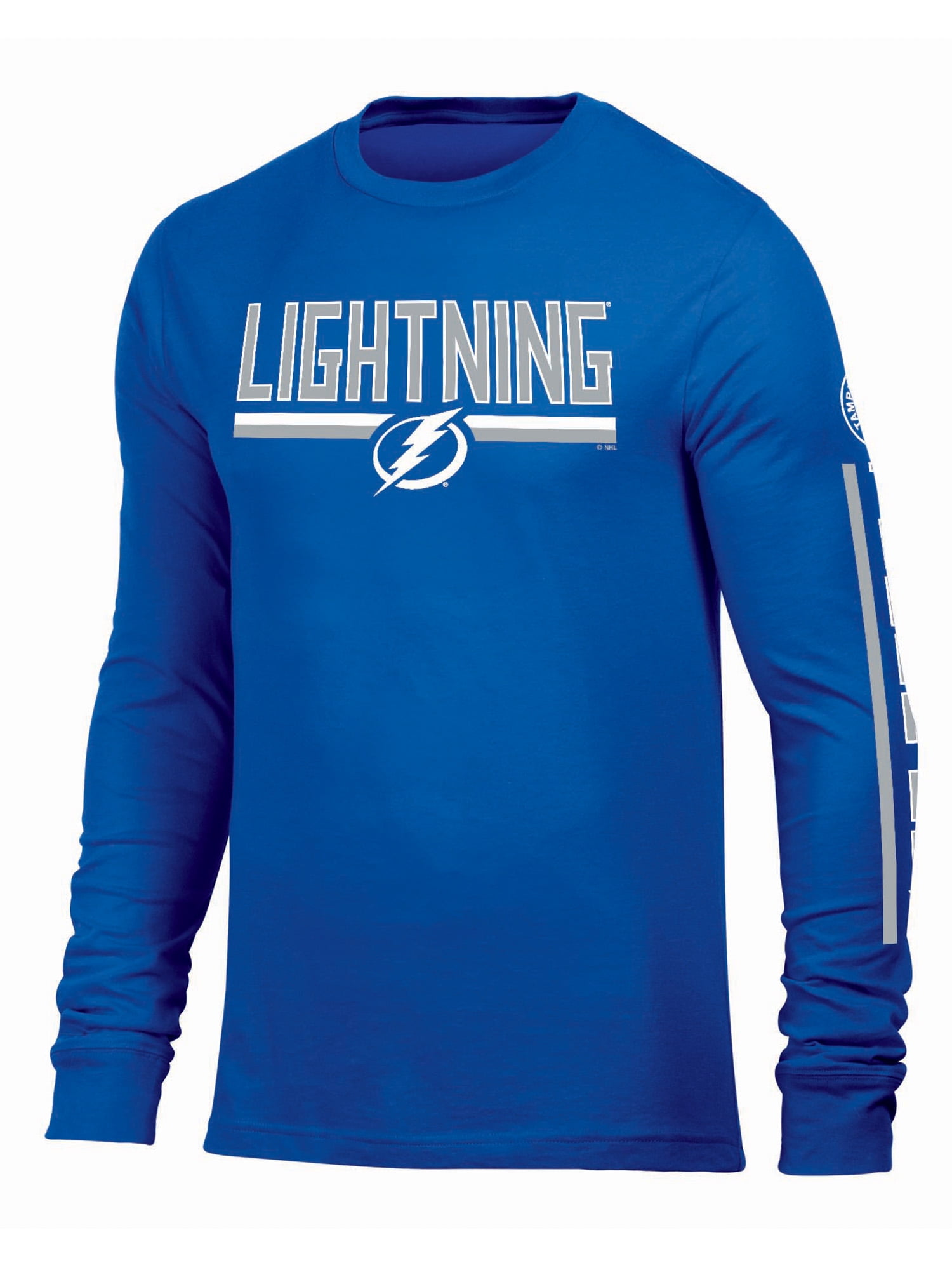 NHL TAMPA BAY LIGHTNING Mens Primry Color Cotton Sleeve Hit Long Sleeve ...