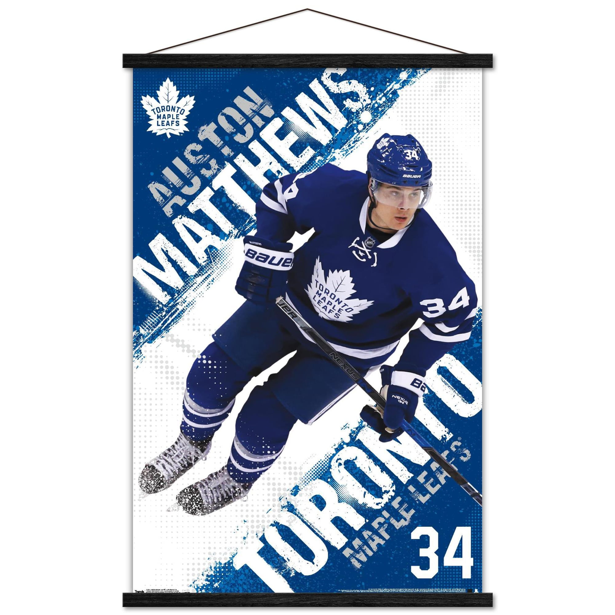 NHL Toronto Maple Leafs - Austin Matthews 16 Wall Poster with Wooden ...