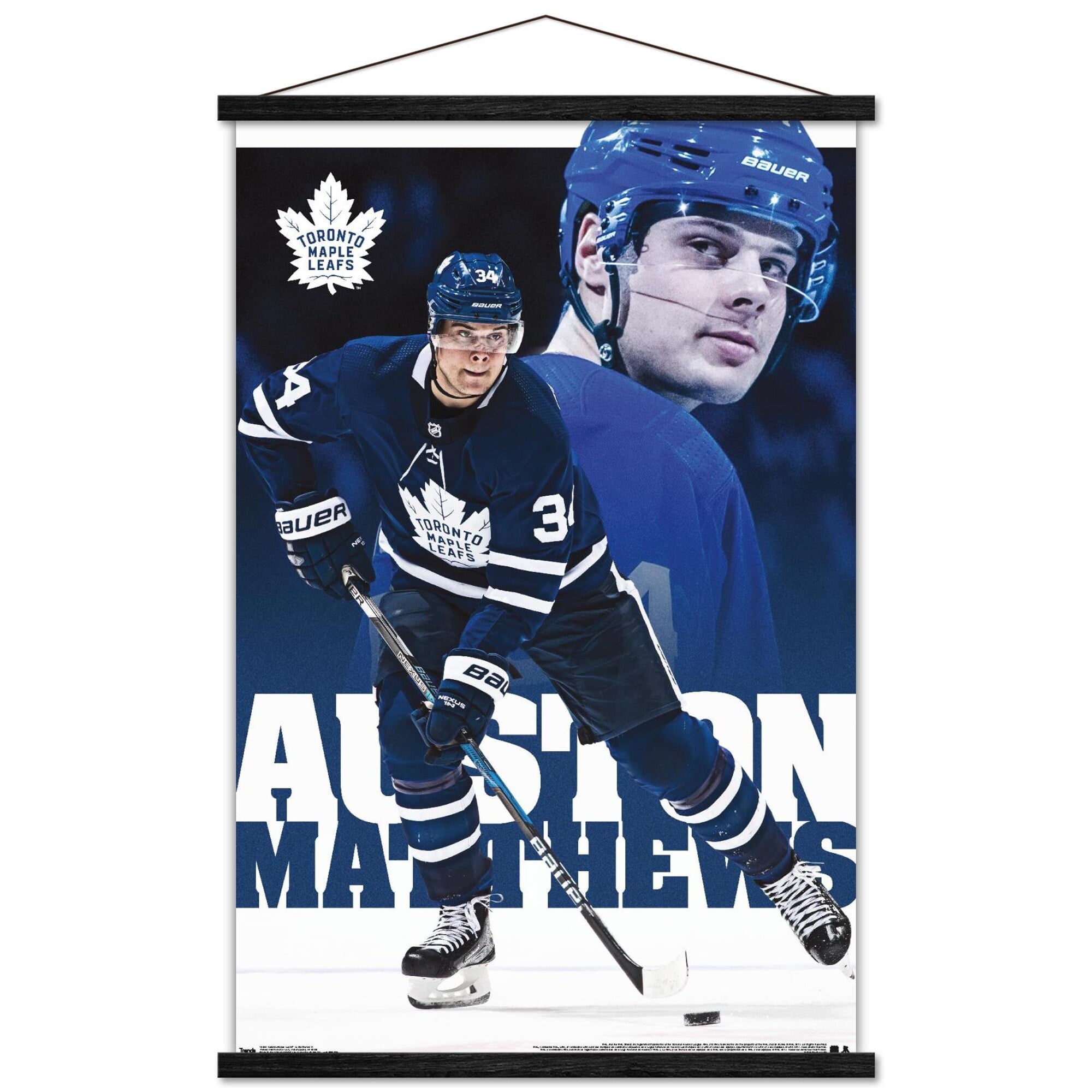 NHL Toronto Maple Leafs - Austin Matthews 17 Wall Poster with Wooden ...