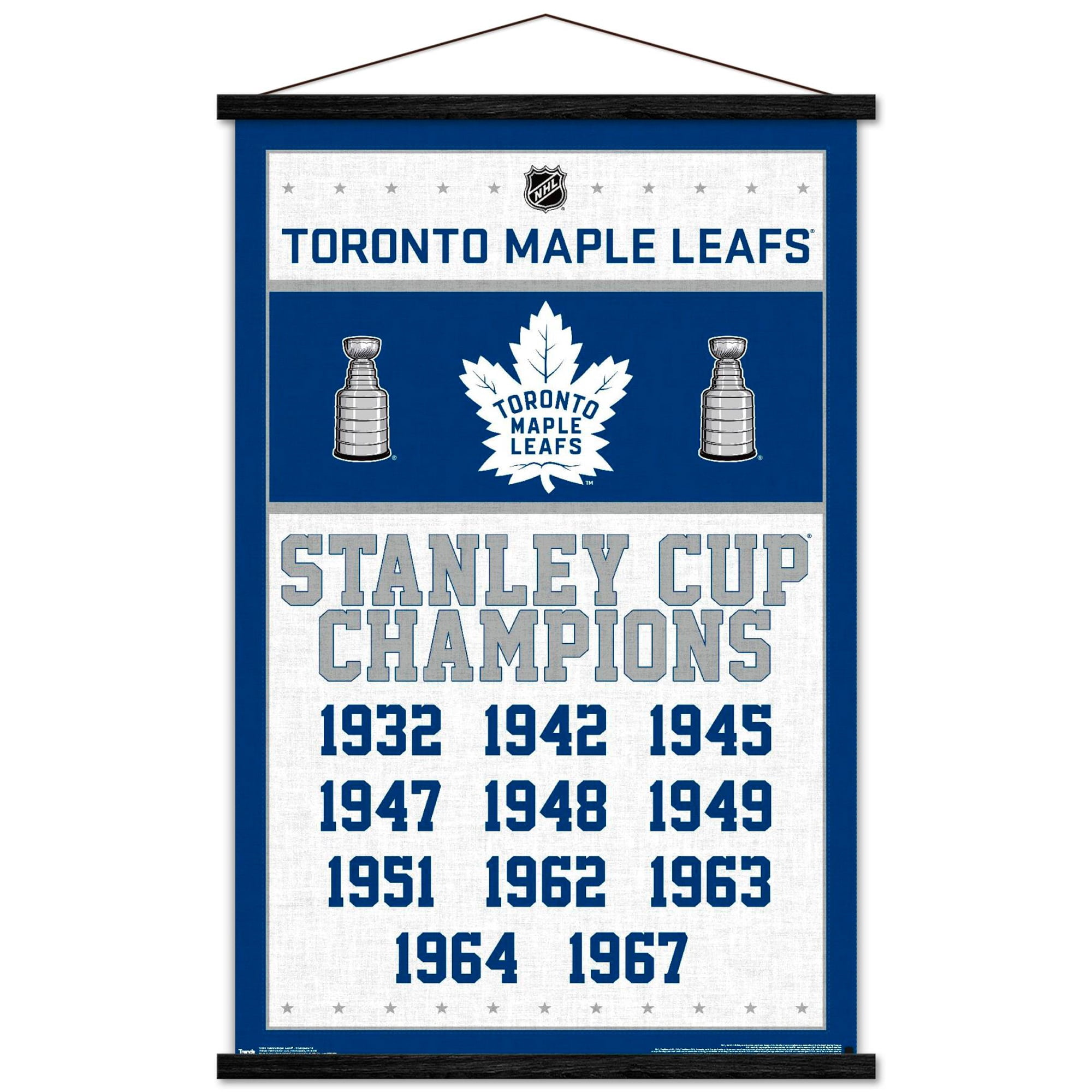 NHL Toronto Maple Leafs - Champions 16 Wall Poster with Wooden Magnetic ...