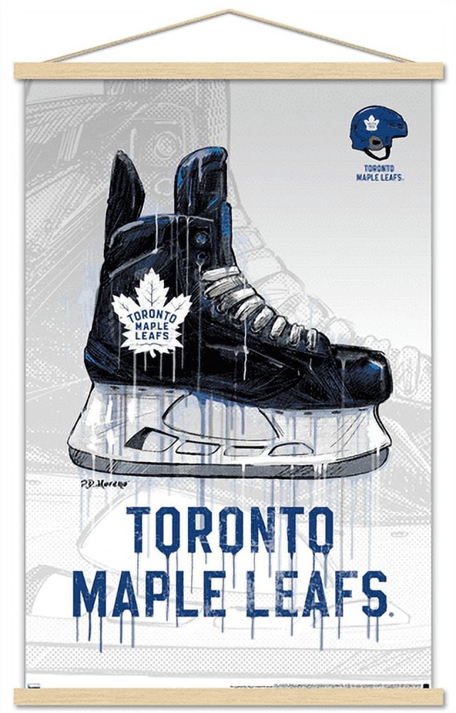 NHL Toronto Maple Leafs - Drip Skate 20 Wall Poster with Magnetic Frame ...