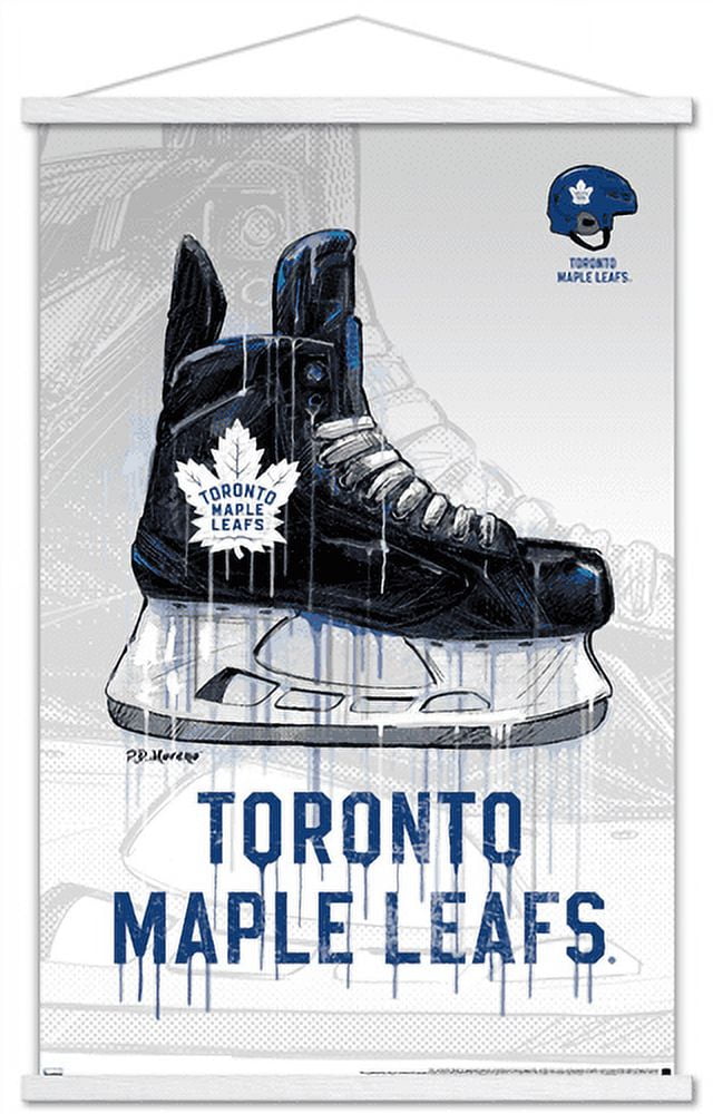 NHL Toronto Maple Leafs - Drip Skate 20 Wall Poster with Wooden ...