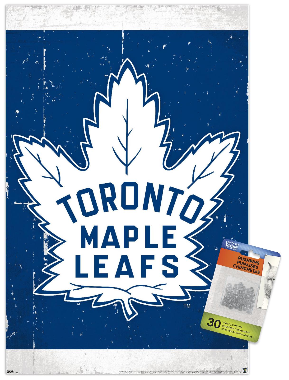 NHL Toronto Maple Leafs - Retro Logo 16 Wall Poster with Push Pins, 14. ...
