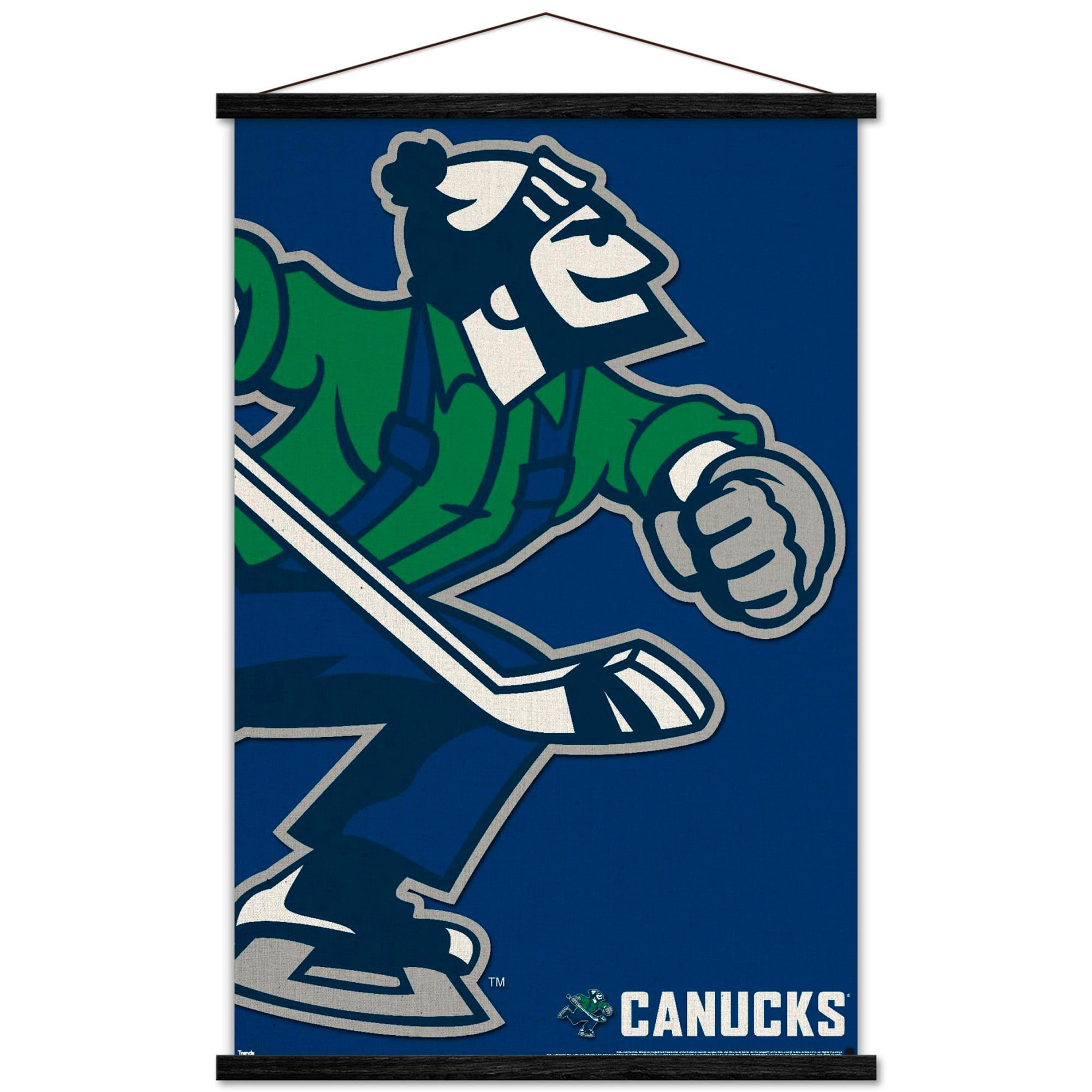 NHL Vancouver Canucks - Logo 14 Wall Poster with Wooden Magnetic Frame ...