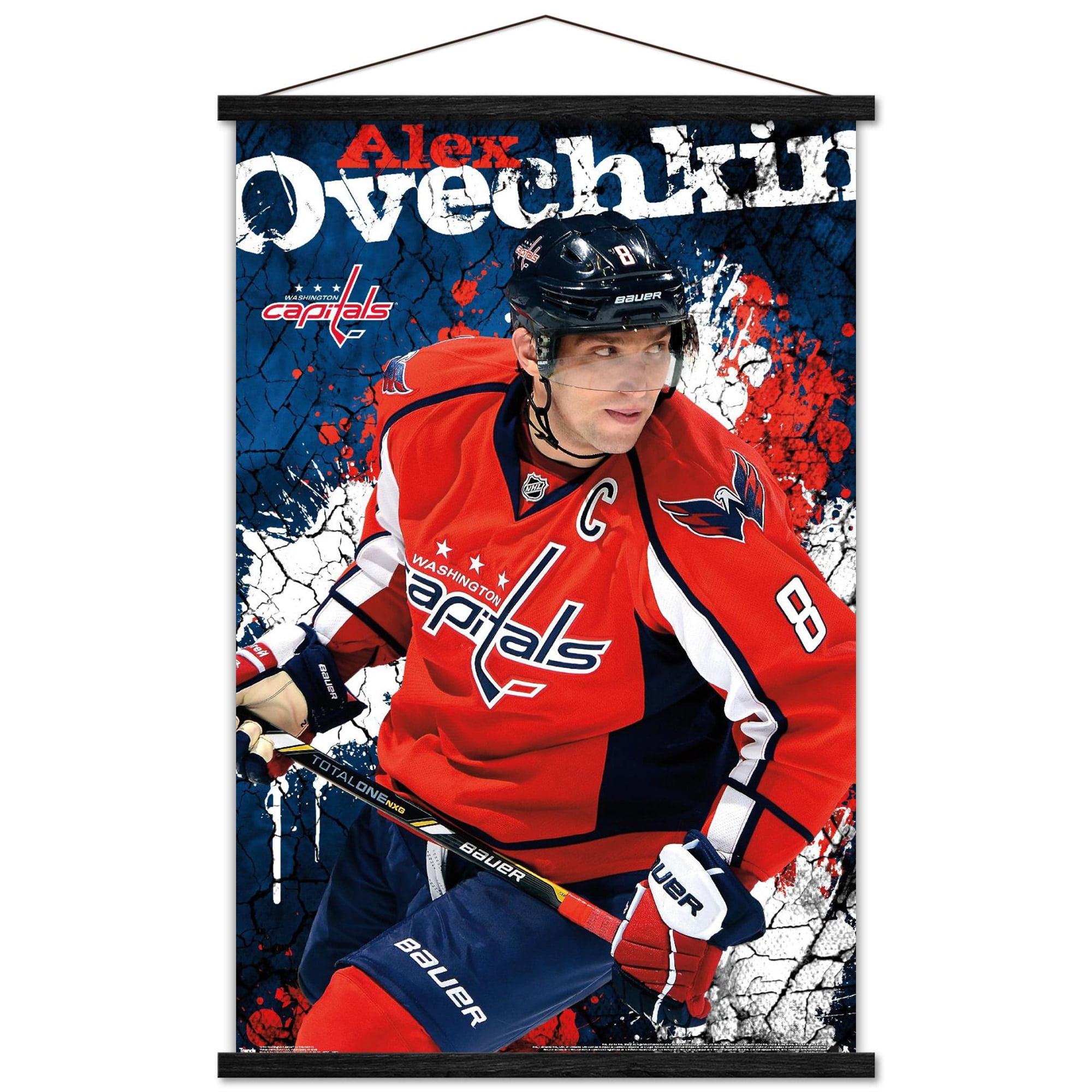 NHL Washington Capitals - Alex Ovechkin 13 Wall Poster with Wooden ...