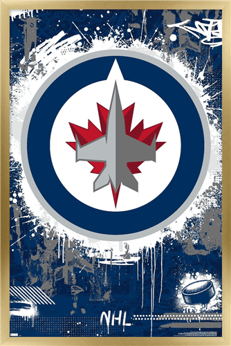 NHL Winnipeg Jets - Maximalist Logo 23 Wall Poster, 14.725" x 22.375 ...