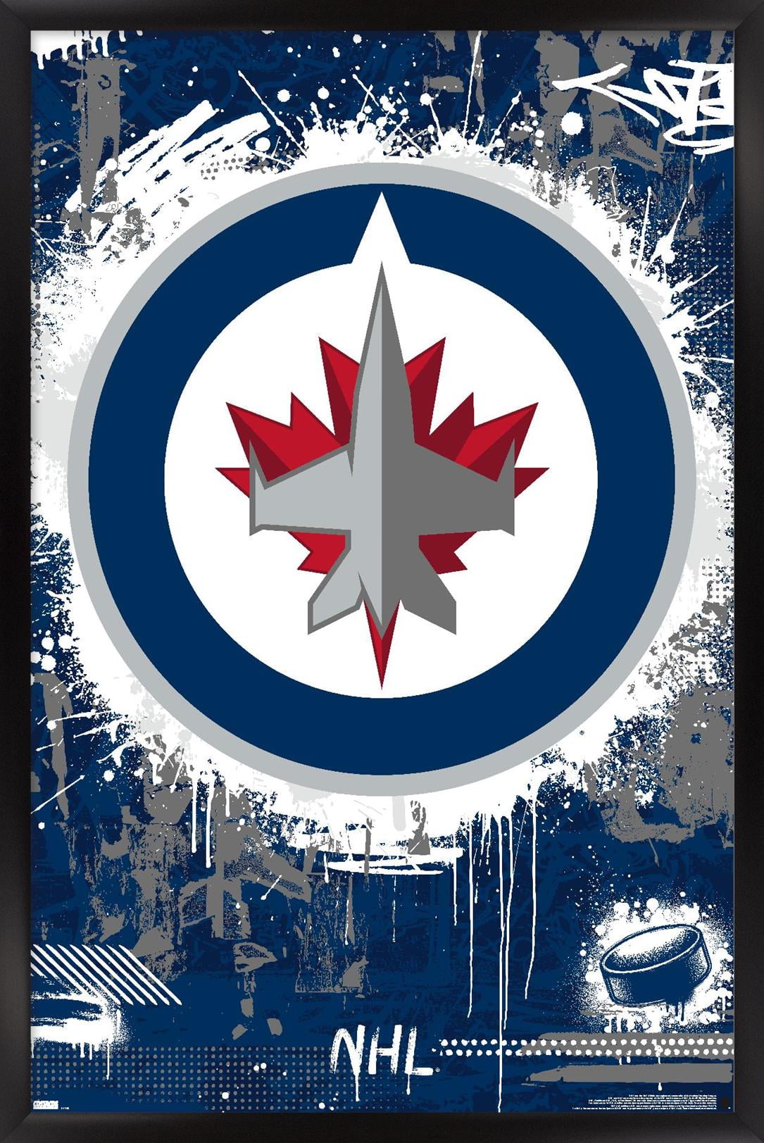 NHL Winnipeg Jets - Maximalist Logo 23 Wall Poster, 22.375" x 34 ...