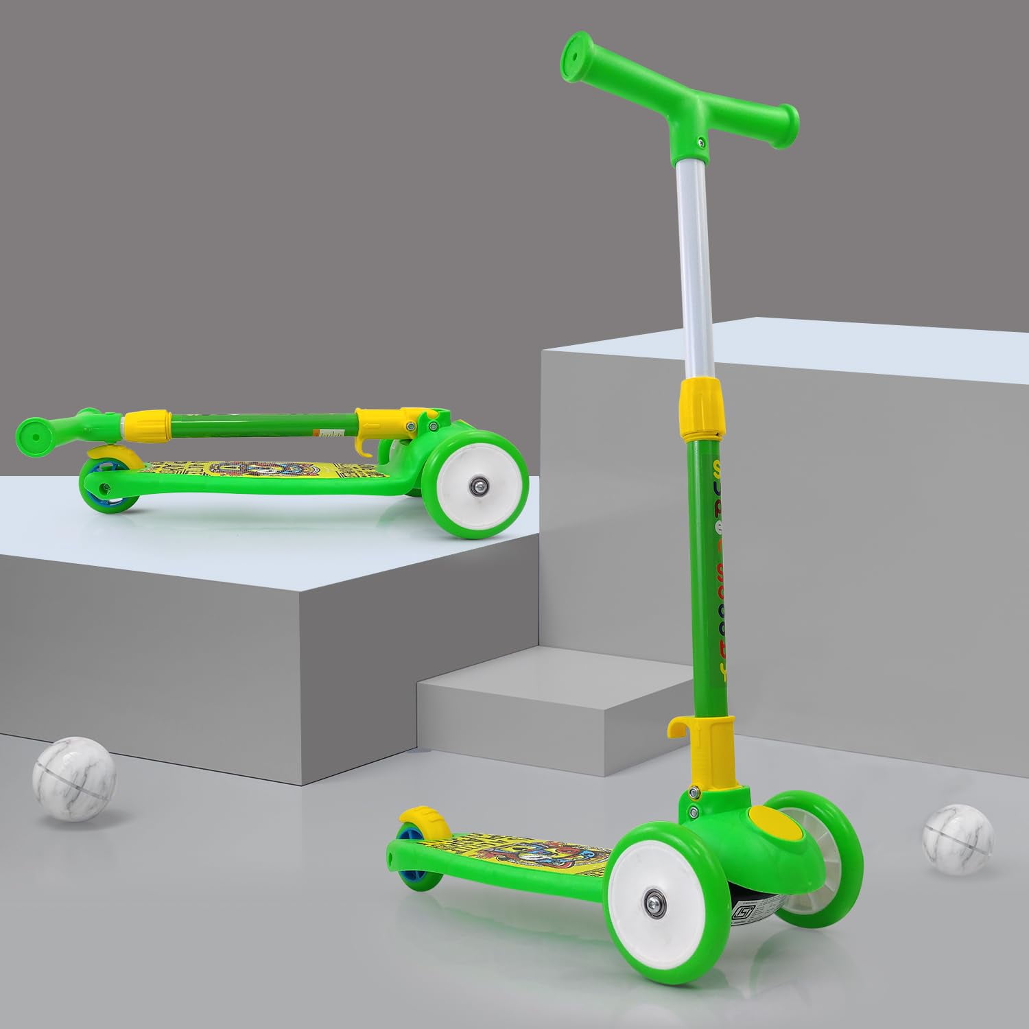 NHR Smart Kick Scooter for Kids, 3 Adjustable Height Scooter, Foldable ...