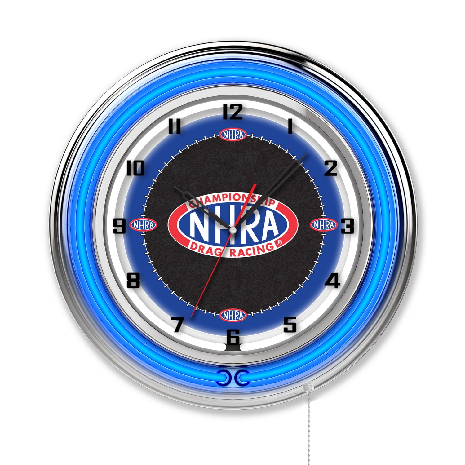 NHRA 19" Double Neon Clock (Blue Neon) - Walmart.com