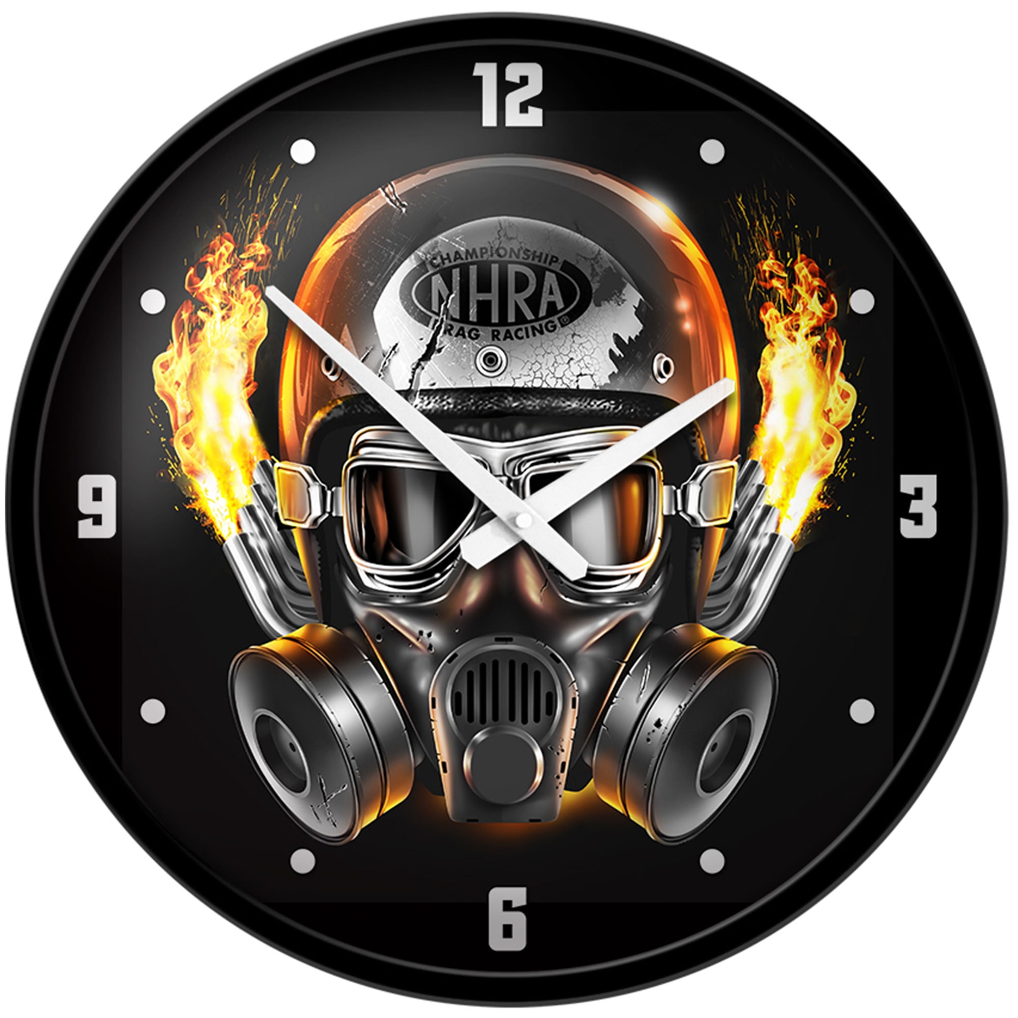NHRA Gas Mask 17.5" Modern Disc Wall Clock - Walmart.com