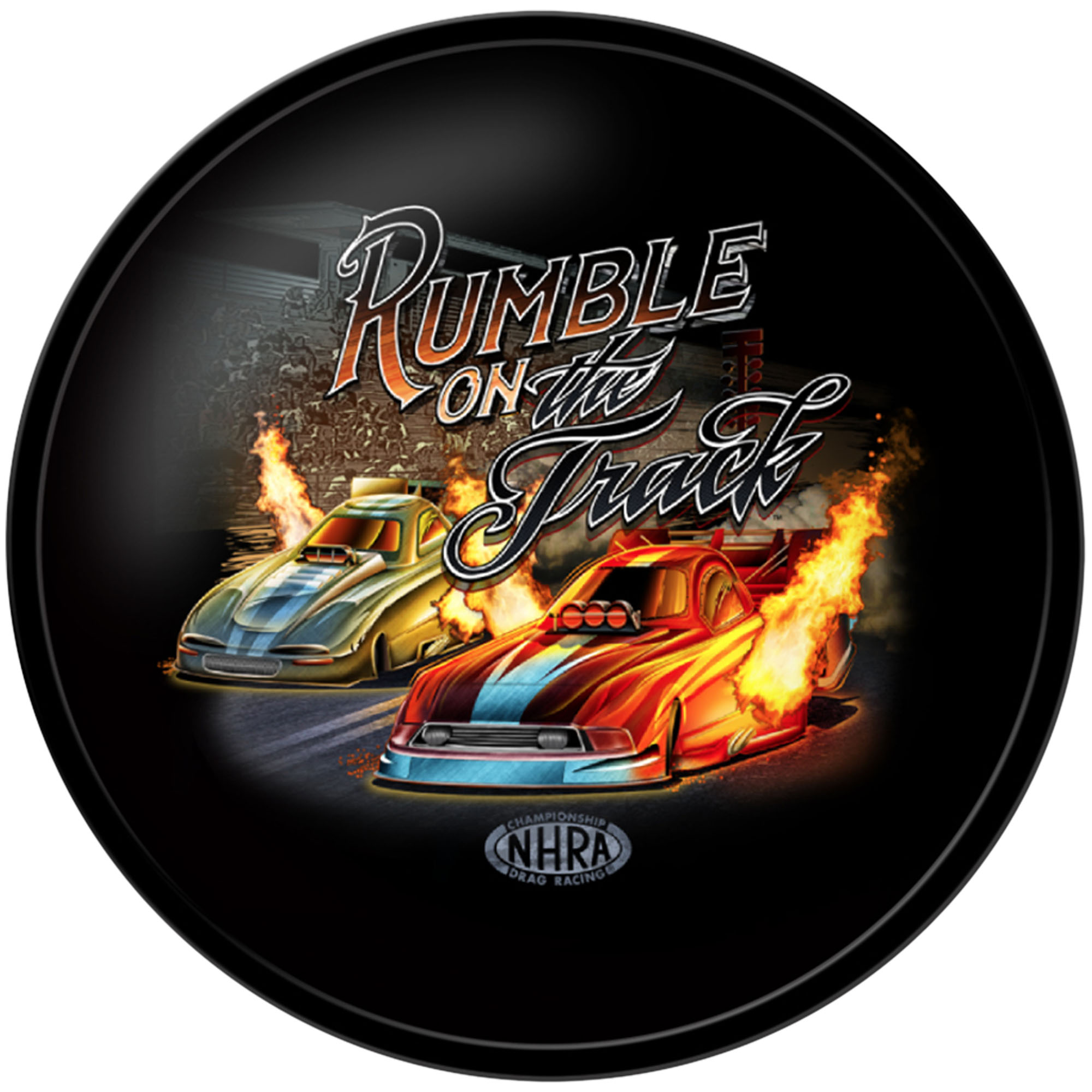 NHRA Rumble on the Track 17.5" Modern Disc Wall Sign - Walmart.com