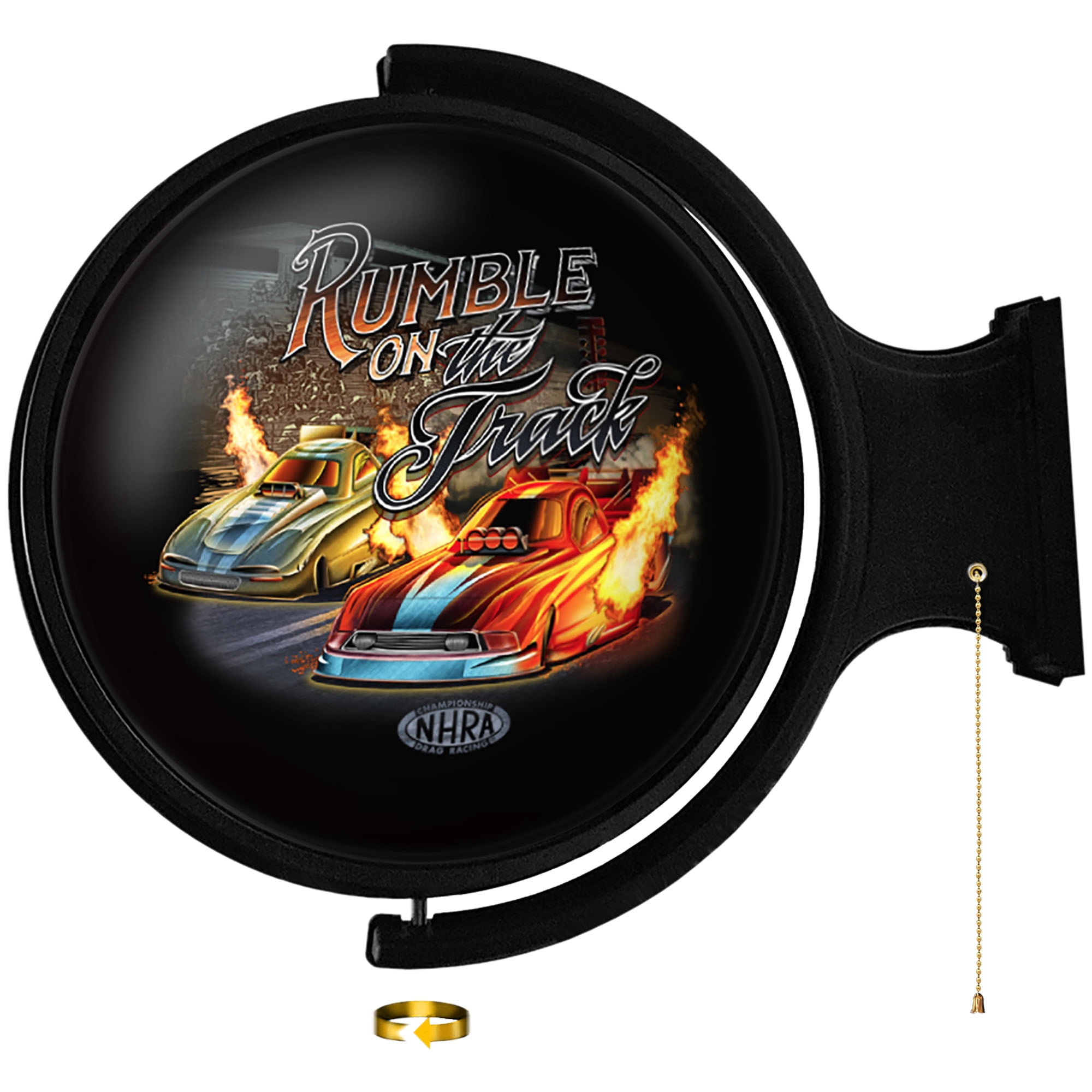 NHRA Rumble on the Track 21'' x 23'' Rotating Lighted Wall Sign ...
