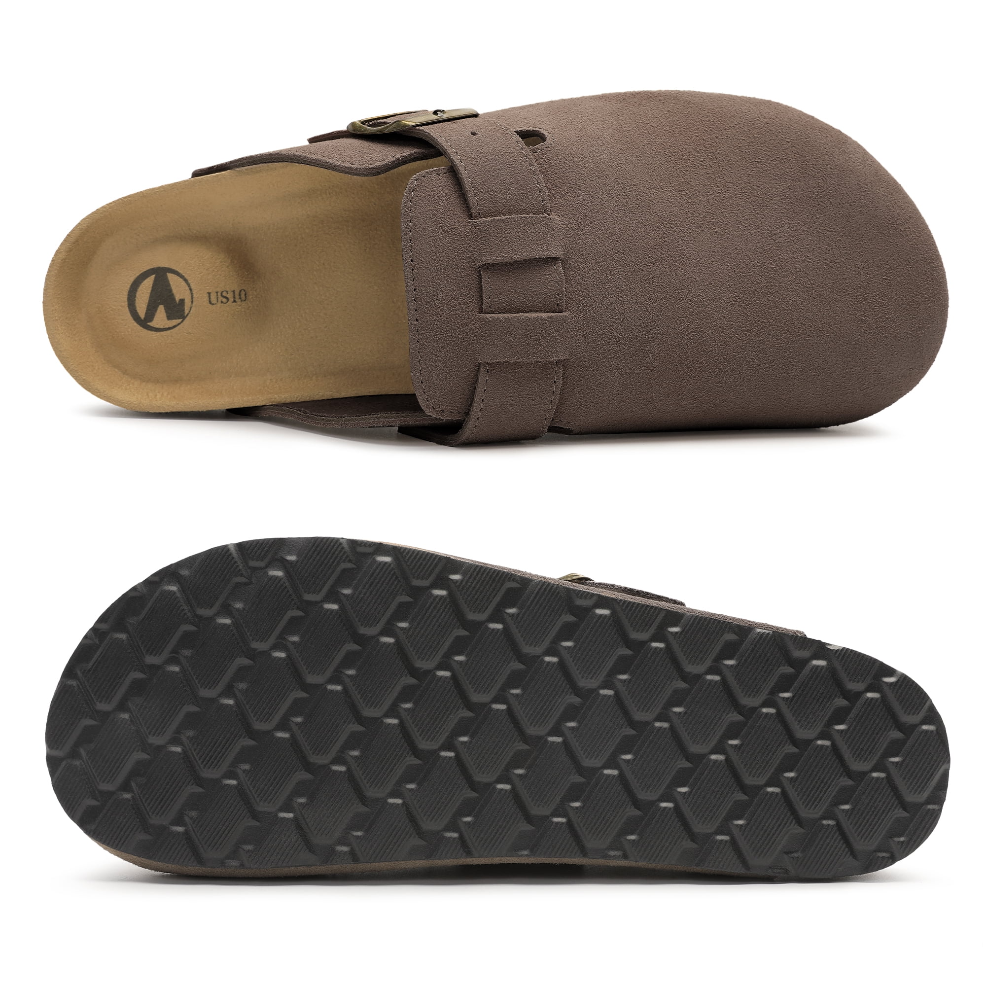 NHU Men's Clog Adjustable Buckle Clog for Men Slip on Men's Mules ...