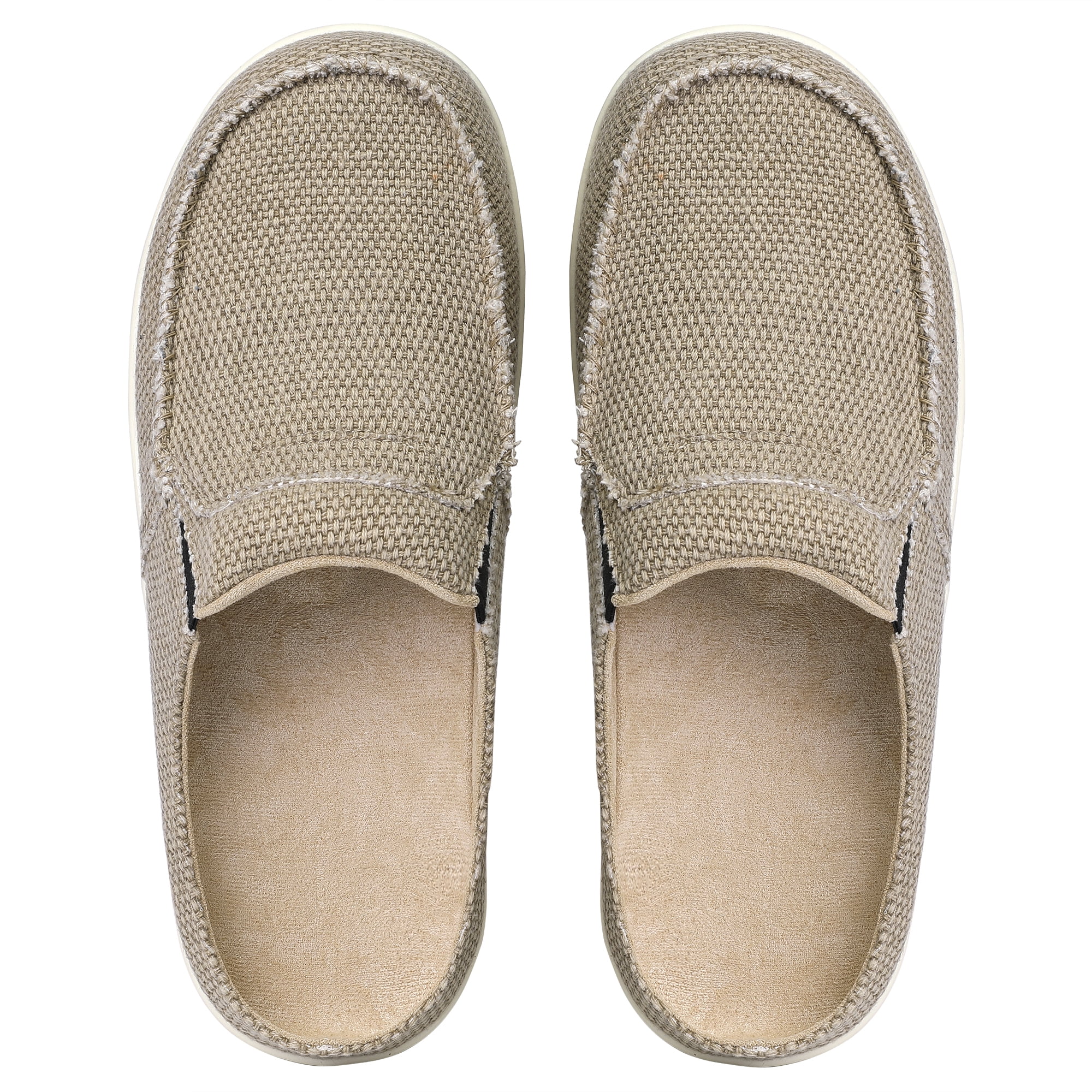 NHU Mens Slippers Canvas Loafers Slip On Shoes Indoor & Outdoor Walking ...