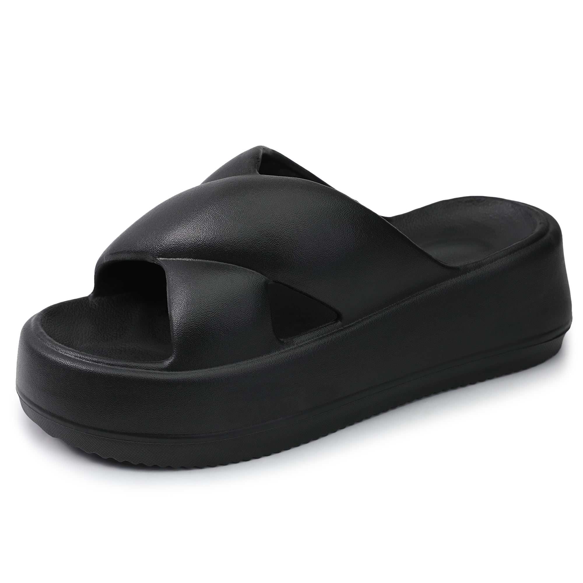 NHU Slip on Slides for Womens Shower Bathroom Slide Sandals Thick Sole ...