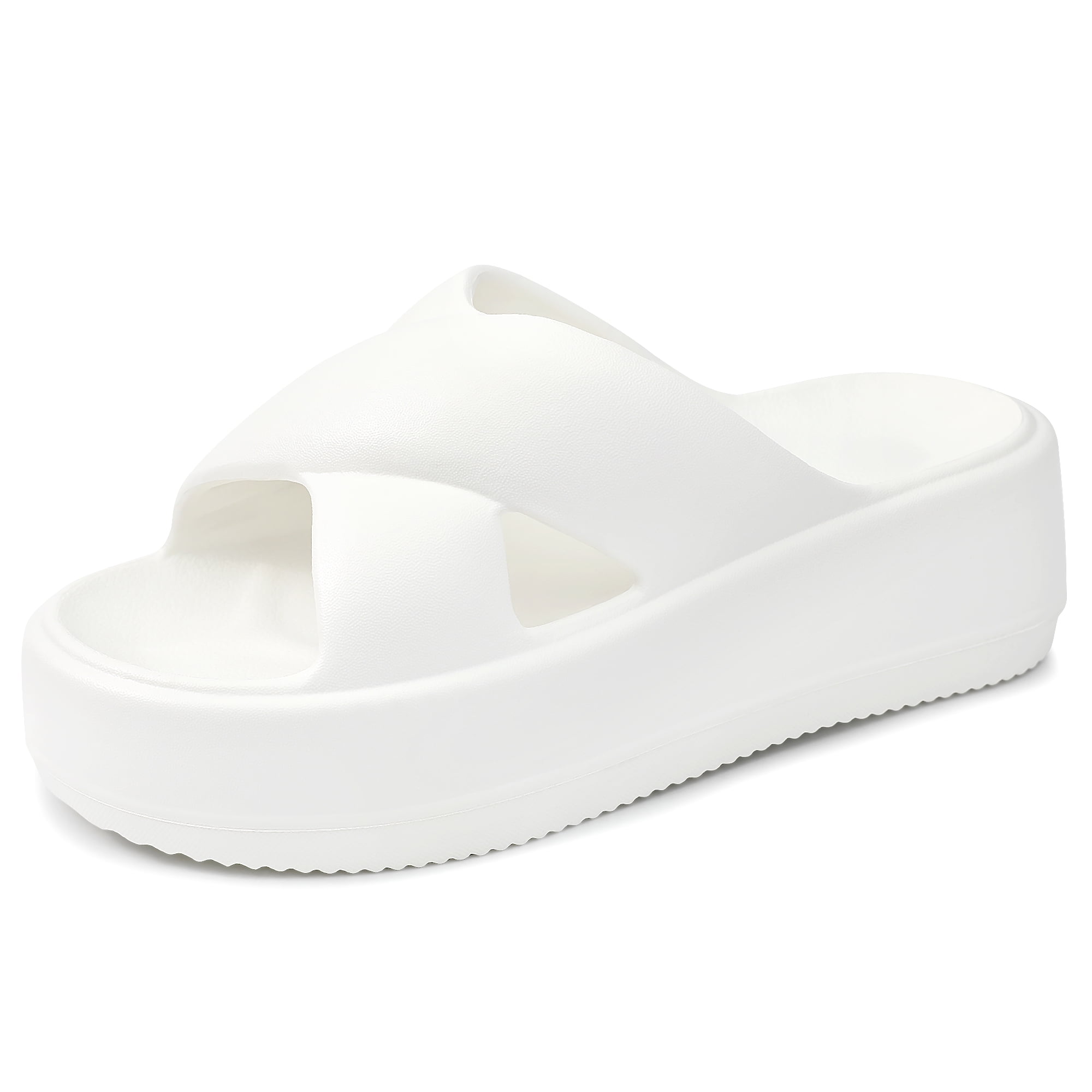 NHU Slip on Slides for Womens Shower Bathroom Slide Sandals Thick Sole ...