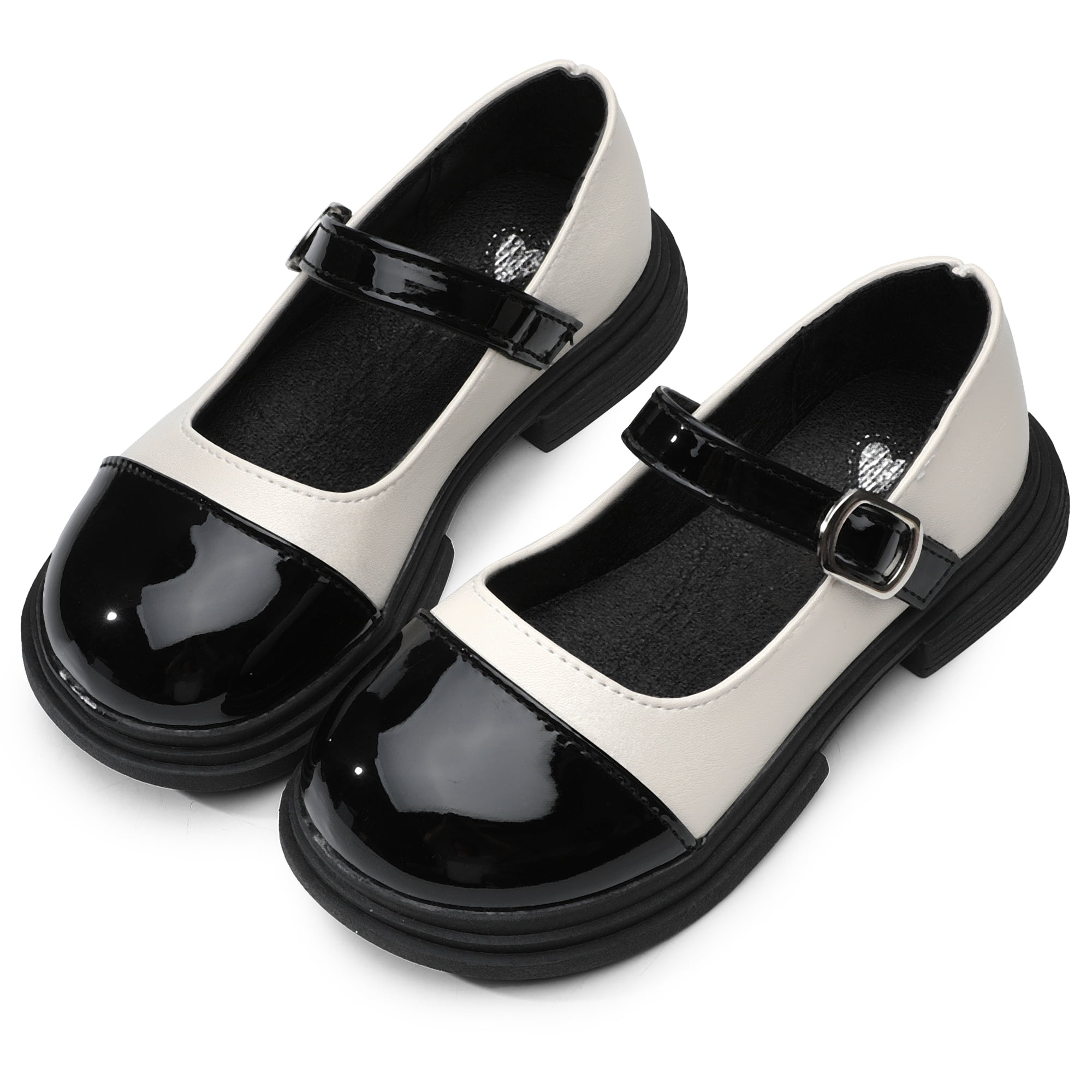 NHU Toddler Little Girl Mary Jane Dress Shoes for School Wedding Party Shoes White Size 7 ...