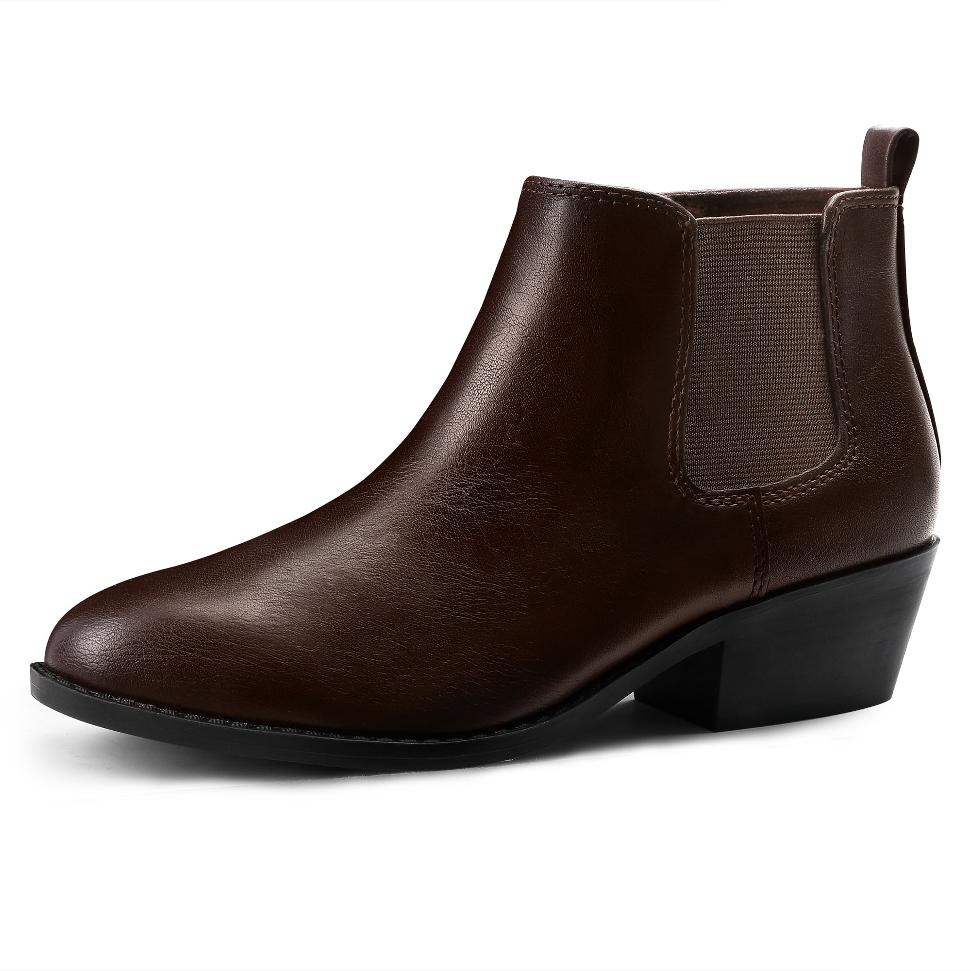 NHU Women Chelsea Boots Fashion Ankle Booties Side Zipper Low Heel ...