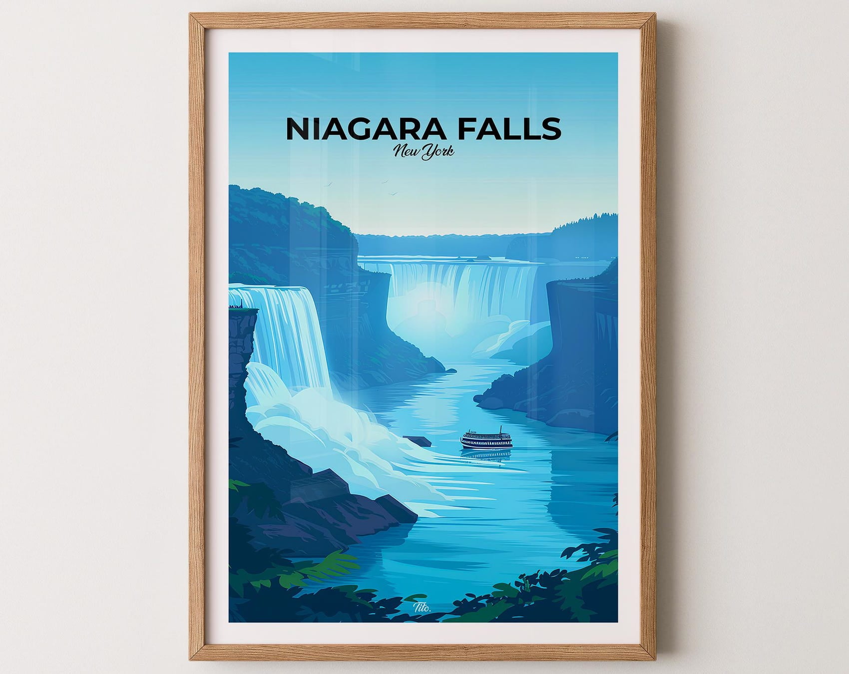 NIAGARA FALLS Poster, Niagara Falls Travel Poster, Niagara Falls Art ...