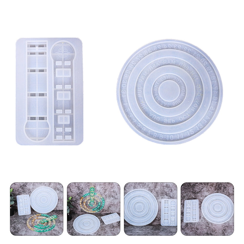 NIAIZEK 1 Set Manual Calendar Mold Epoxy Resin Molding White for ...