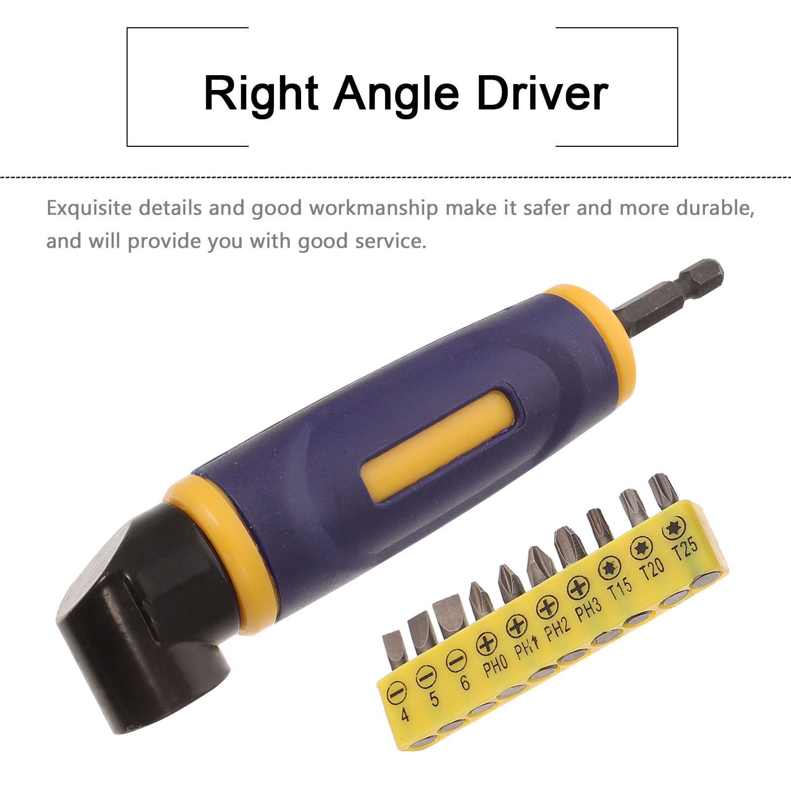 NIAIZEK Right Angle Drill Driver Set with Vanadium Steel Attachment for ...