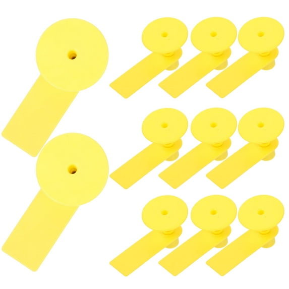 NIAIZEK 100 Sets Ear Tags for Cattle TPU Yellow Small Hole Punch Simple ...