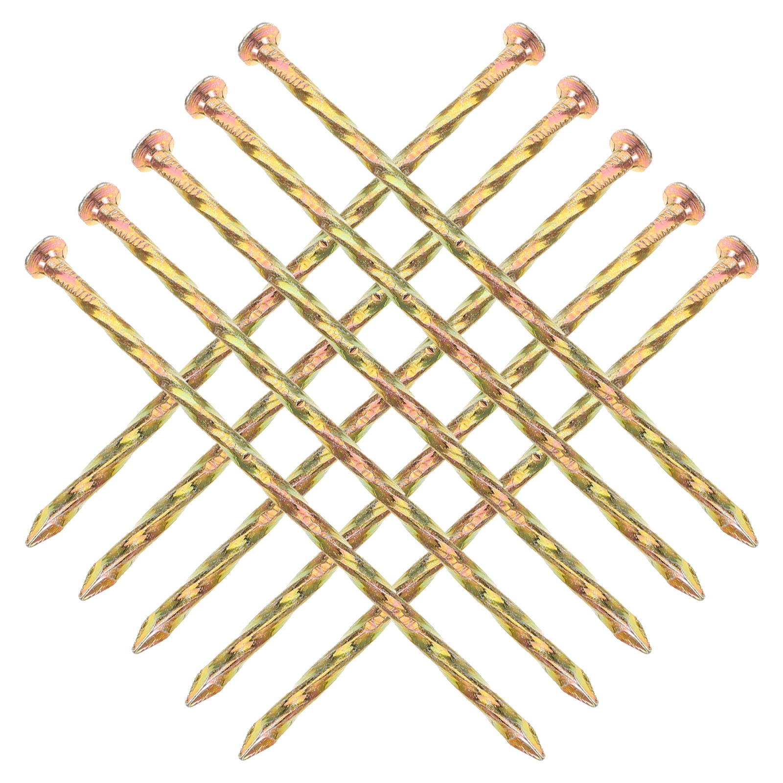 NIAIZEK 10Pcs Golden Metal Landscape Spikes Spiral Turf Fixing Nails ...